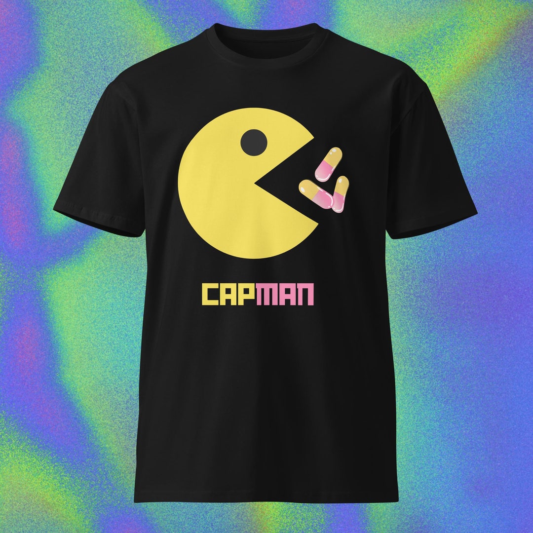 Pacman Tee Pacman Top Pacman Shirt Pacman Clothing Rave Top Festival ...