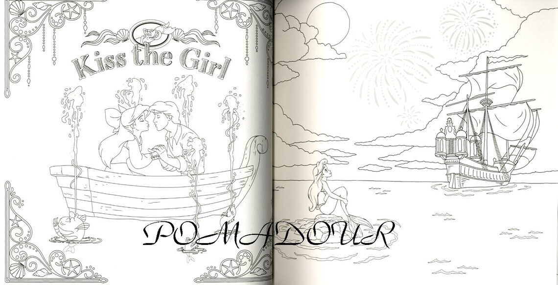 Disney's Shiny Coloring Lesson Book Japanese Coloring | Etsy