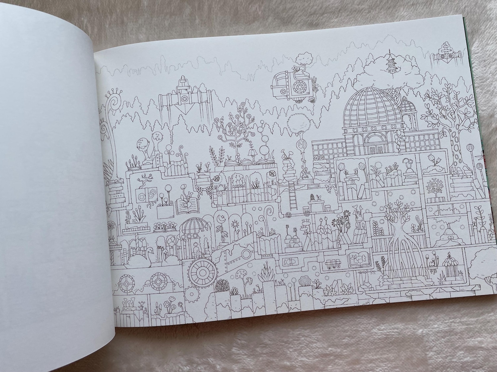Coloring Book of Imaginary Towns That Travels Through the Seasons ...