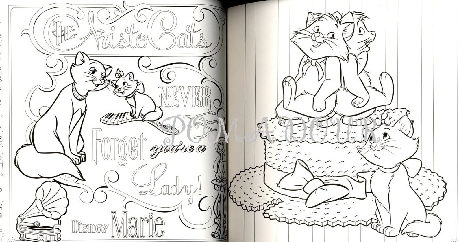 Extra Cute Disney Coloring Book Japanese Book | Etsy