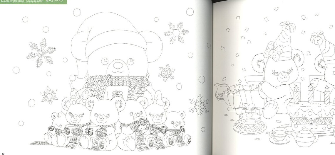 Disney Unibearsity Coloring Book Japanese Coloring Book NP - Etsy