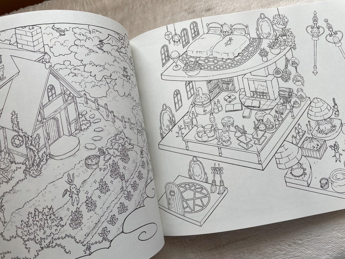 Wonderful Houses in an Imaginary World Coloring Book - Japanese Craft ...