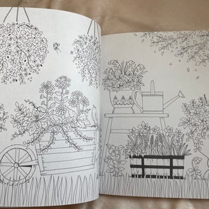 Flowers and Pathways Around the World - Japanese Coloring Book - Etsy