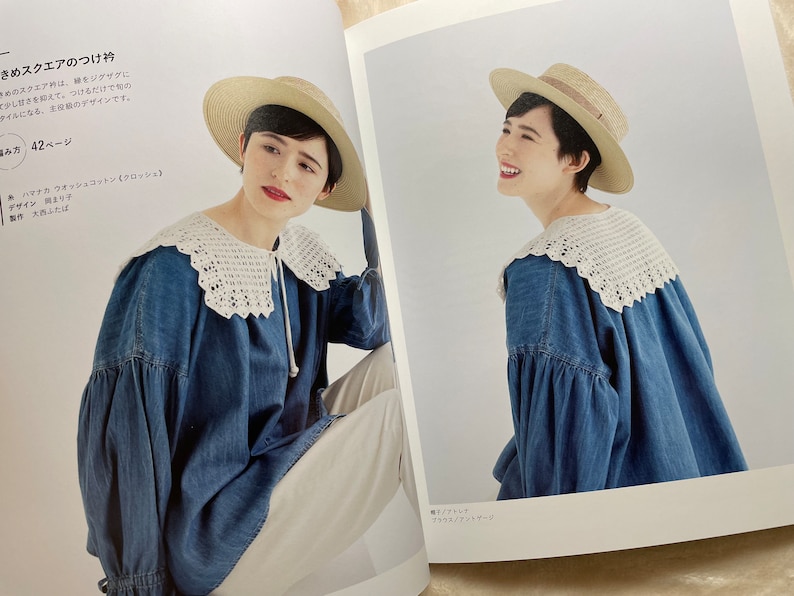 Detachable Crochet Collars in Style - Japanese Dress Pattern Book - Etsy