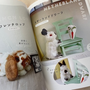Realistic FELT Wool Cute Small Rabbits - Japanese Craft Book - Etsy UK