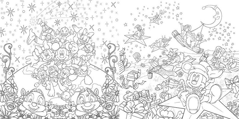Disney's Gorgeous Coloring Lesson Book Japanese Coloring - Etsy