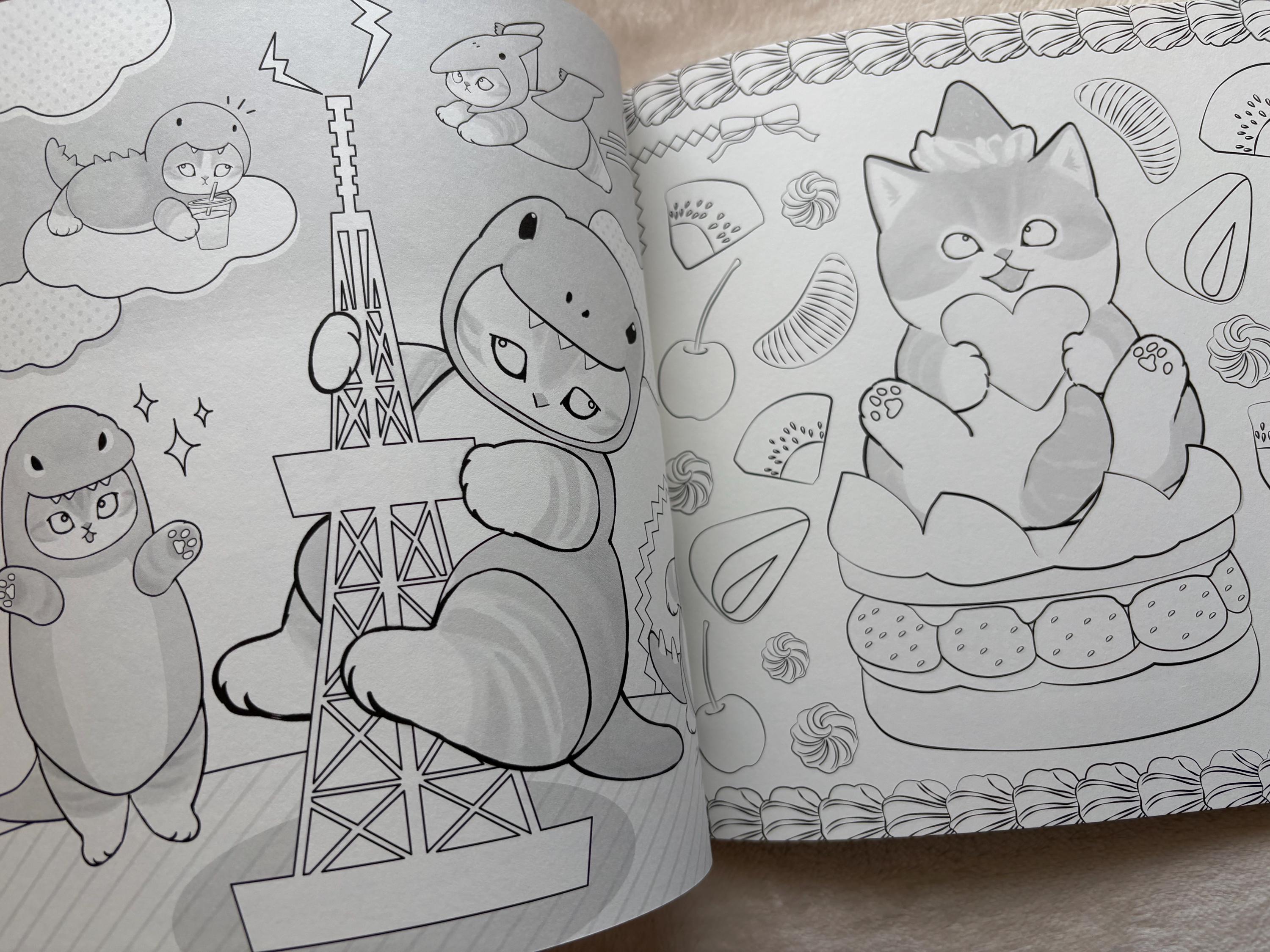 Mofusand Relaxing Coloring Lesson Book – Cute Fluffy Cats Japanese ...