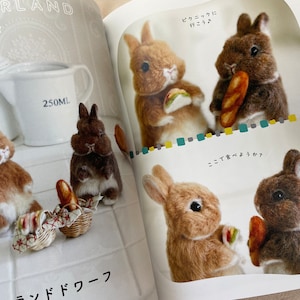 Realistic FELT Wool Cute Small Rabbits - Japanese Craft Book - Etsy UK