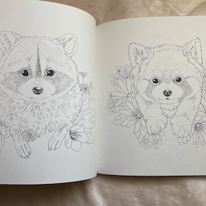 Forest Animals Coloring Book - Japanese Coloring Book - Etsy