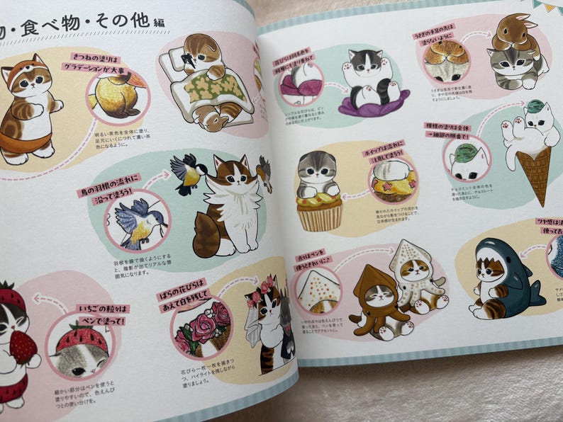 Mofusand Relaxing Coloring Lesson Book – Cute Fluffy Cats Japanese ...