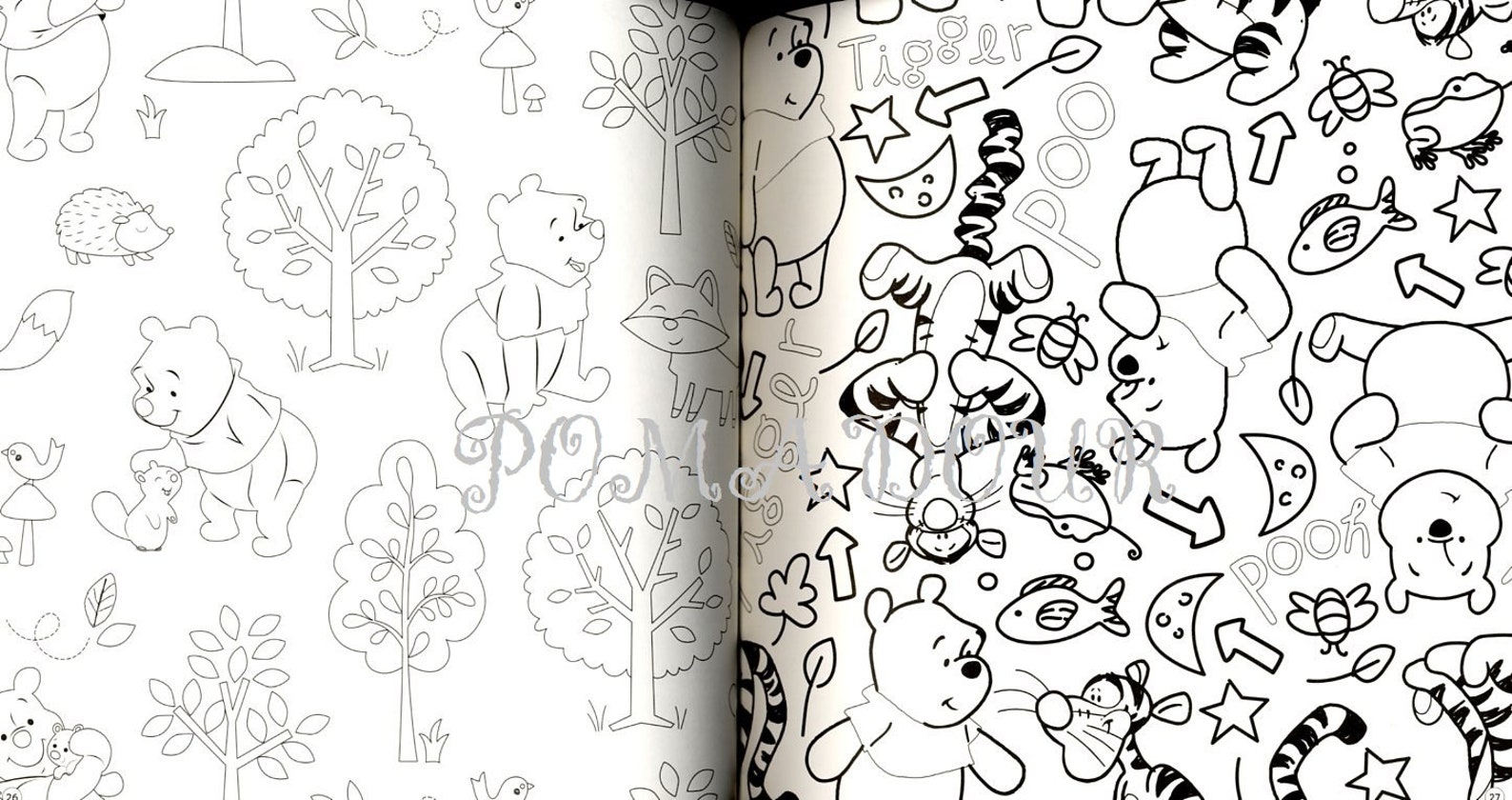 Extra Cute Disney Coloring Book Japanese Book | Etsy