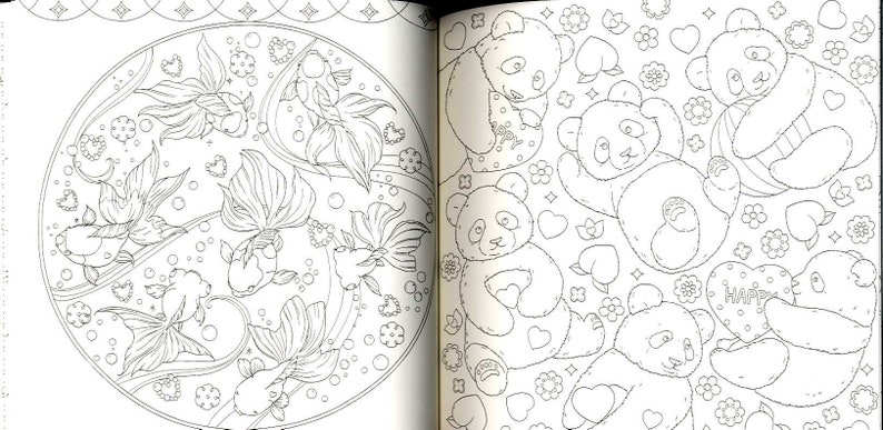 Colors Make You Happy Dream Happiness Coloring Book Japanese | Etsy