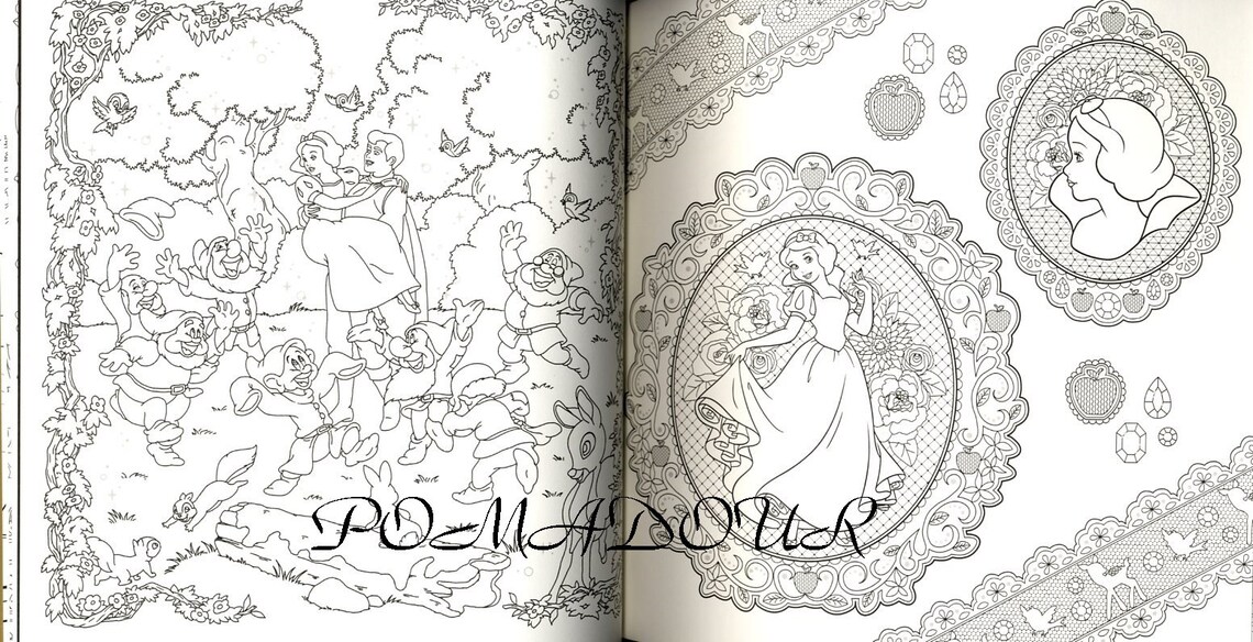 Disney's Shiny Coloring Lesson Book Japanese Coloring | Etsy