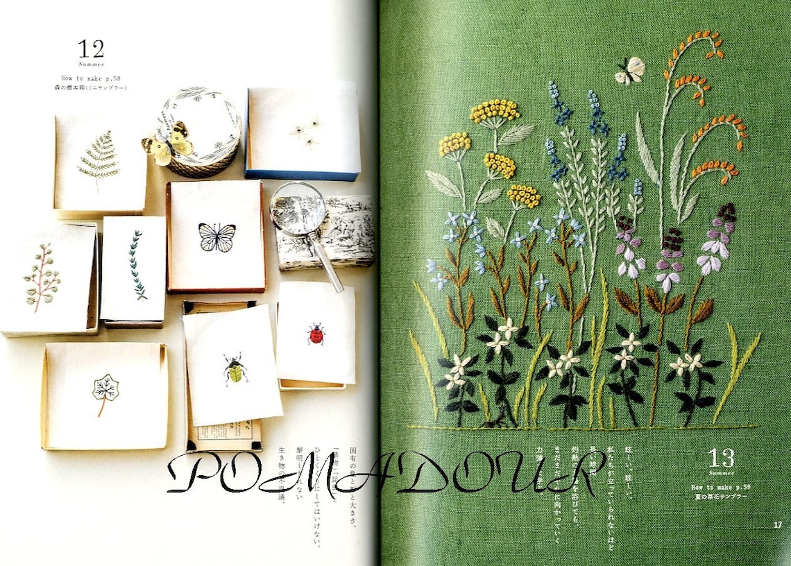 Alice Makabe Wildlife Embroidery Story Japanese Craft Book | Etsy UK