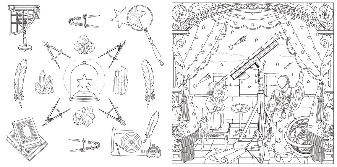 Coloring Book of Secret Dream Story Fairy Tale Like Coloring - Etsy