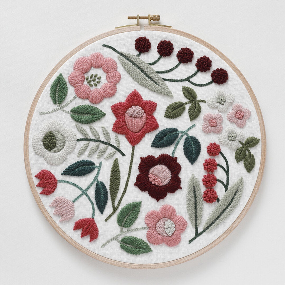 Yumiko Higuchi Embroidery Kit Pink Garden by DMC Japanese - Etsy