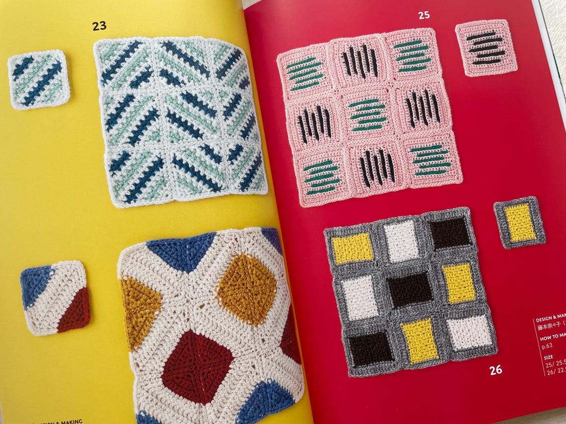 Geometric Crochet Design Book With Triangle, Square and Round Motifs ...