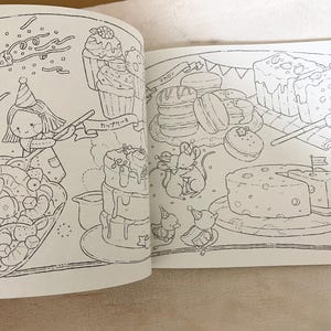 Midnight Tea Party for Stuffed Animals Coloring Book - Japanese ...