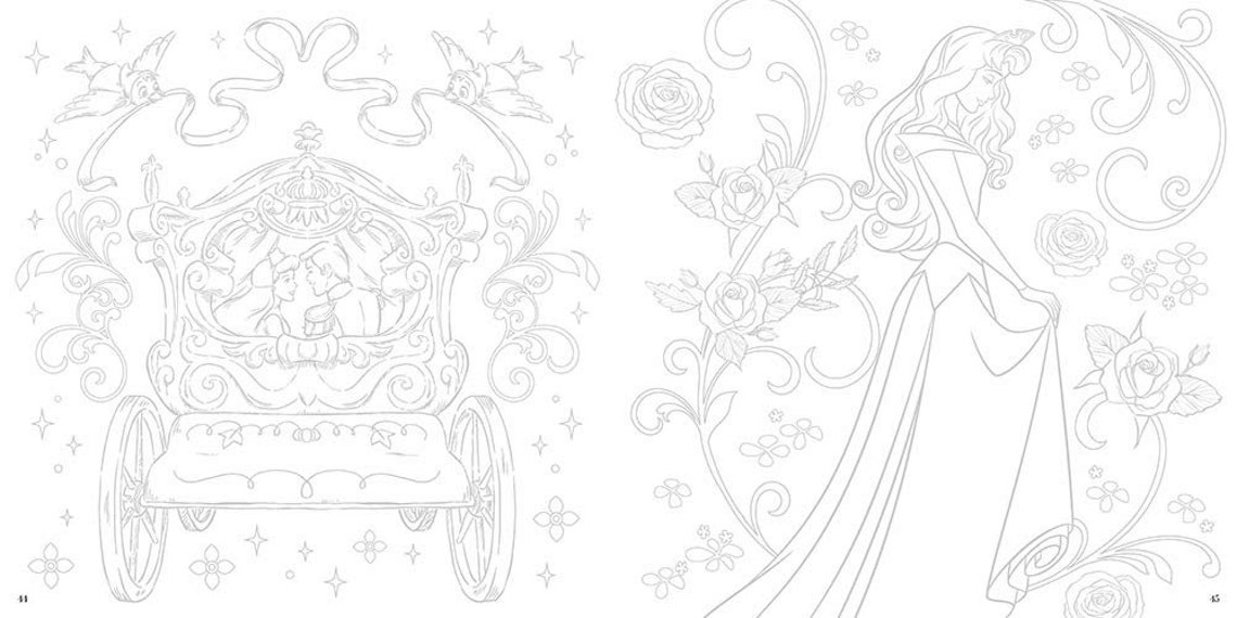 Beautiful Disney Tracing Coloring Book Japanese Book | Etsy