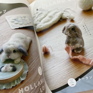 Realistic FELT Wool Cute Small Rabbits - Japanese Craft Book - Etsy UK