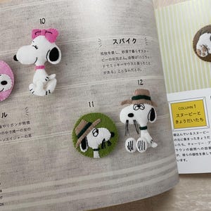 Snoopy Felt Mascots - Japanese Felt Craft Book - Etsy