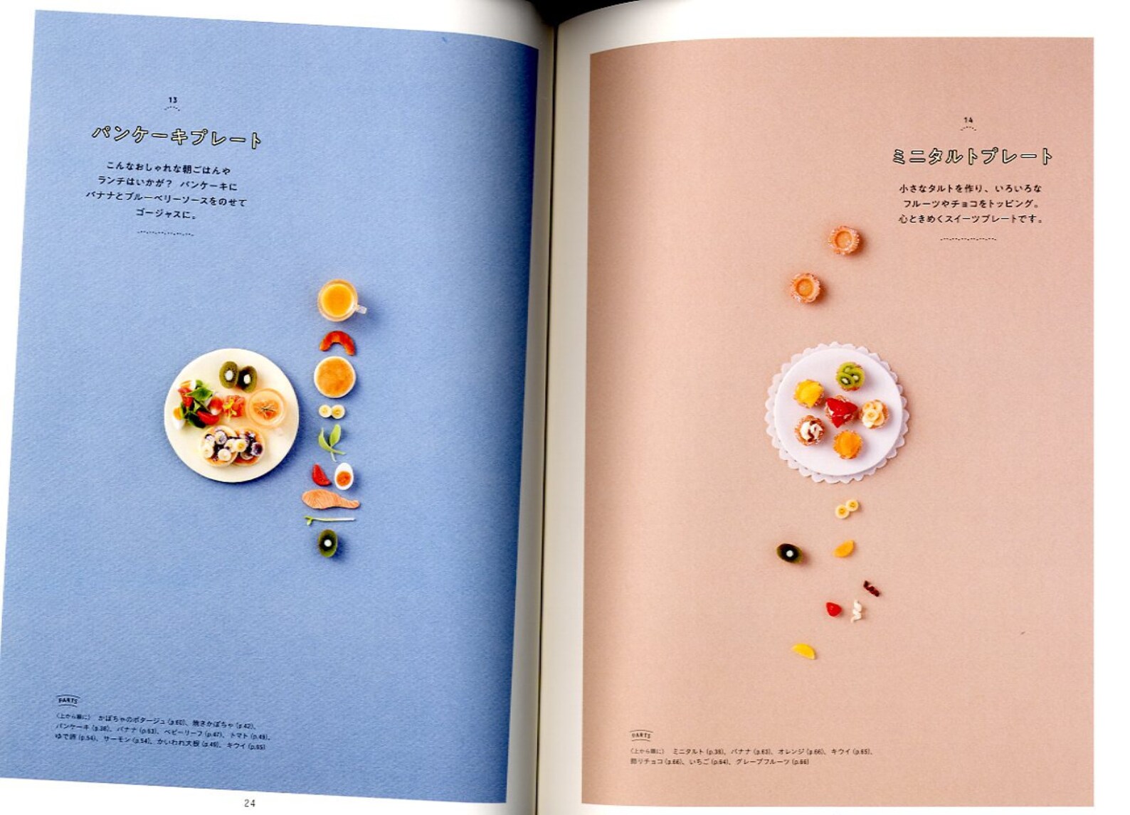 Lovely and Cute Miniature One-plate Dish Clay Foods Japanese Craft Book ...