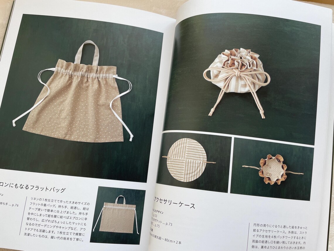 The Drawstring Bag Pattern Book - Japanese Craft Book - Etsy