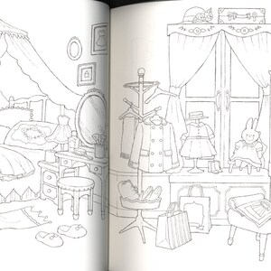 My Colorful Dream Rooms : A Coloring Tour Japanese Coloring - Etsy