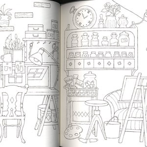 My Colorful Dream Rooms : A Coloring Tour Japanese Coloring - Etsy