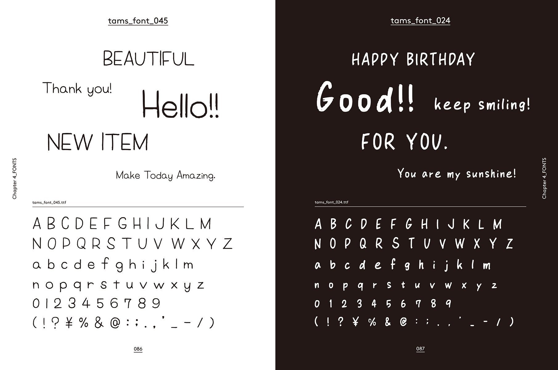 Tam's Works Hand Lettering Fonts and Stamps Japanese | Etsy Australia