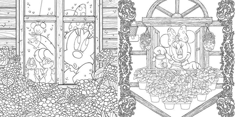 Disney's Gorgeous Coloring Lesson Book Japanese Coloring - Etsy