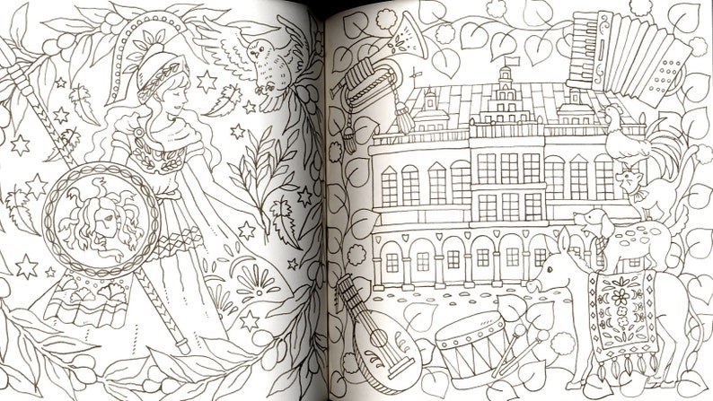 Eriy's World Heritage Coloring Book Japanese Coloring - Etsy Norway