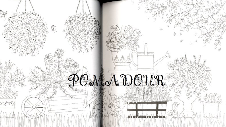 Flowers and Pathways Around the World Japanese Coloring Book | Etsy