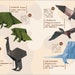 Extinct Species and Dinosaurs Made With Origami Japanese - Etsy