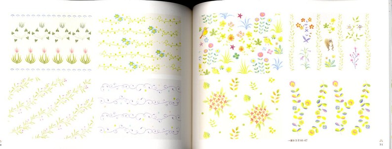 How to Draw 12 Months Pretty Motifs and Flowers With Colored | Etsy