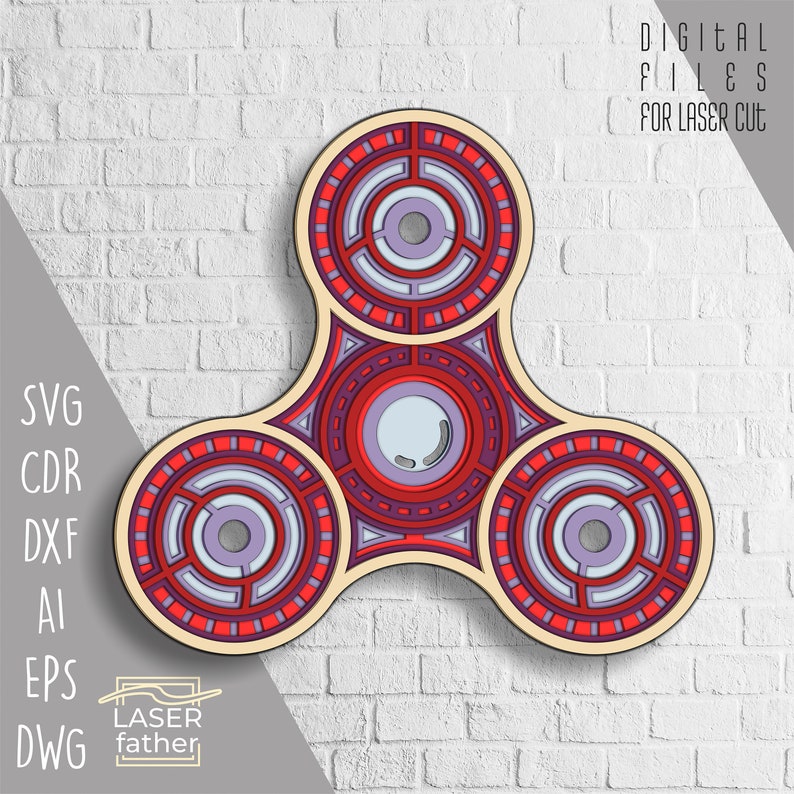 Fidget Spinner Multilayer SVG, Laser Cut Projects, Instant Digital ...