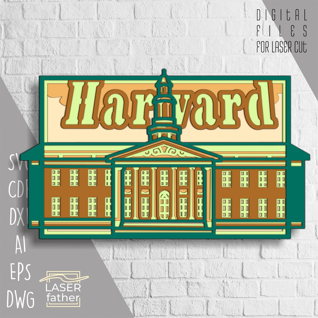 Harvard University SVG, Multilayer Laser Cut, Digital Download ...