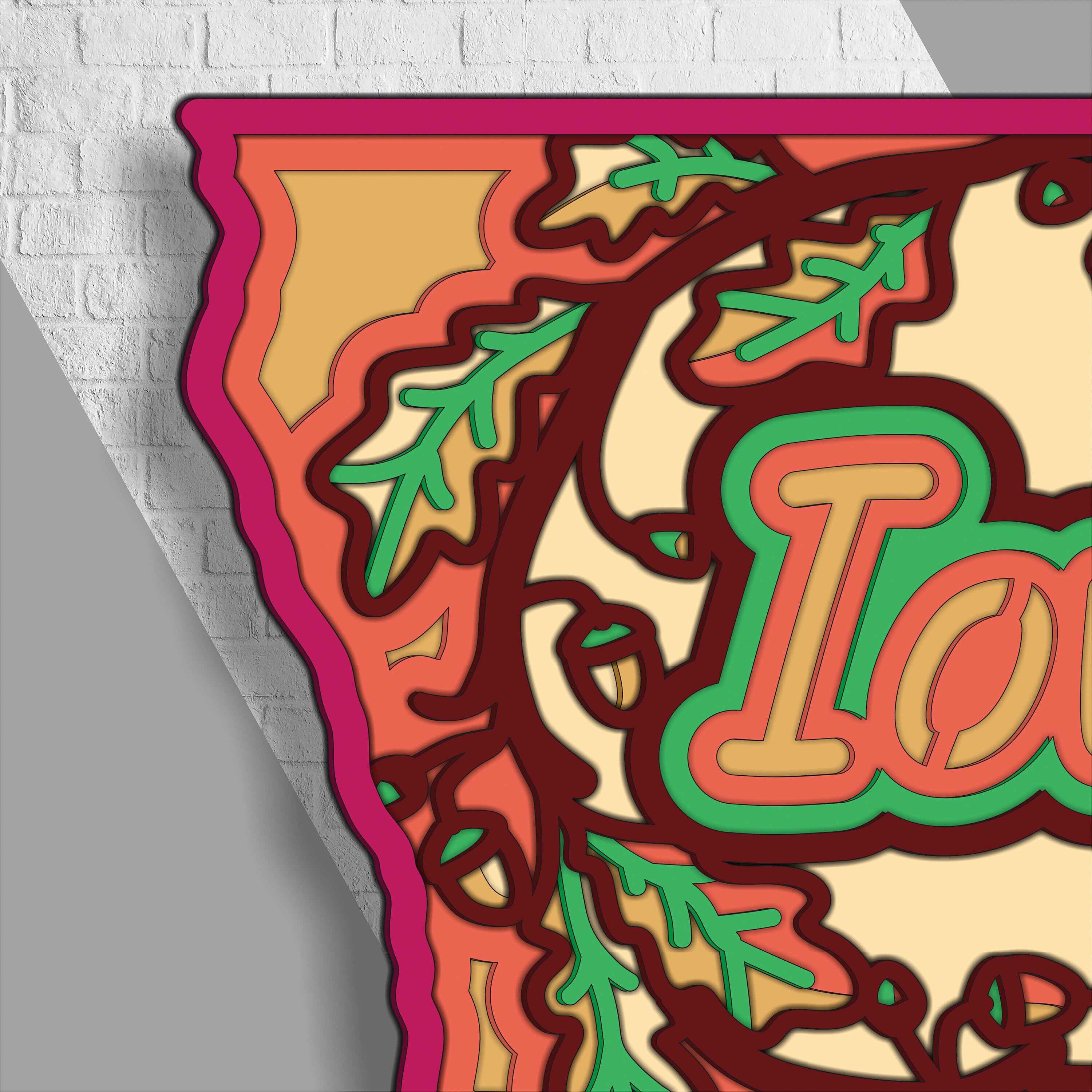 Iowa Layered SVG, USA State Art, Map Outline, 3D Paper Cutting, Laser ...