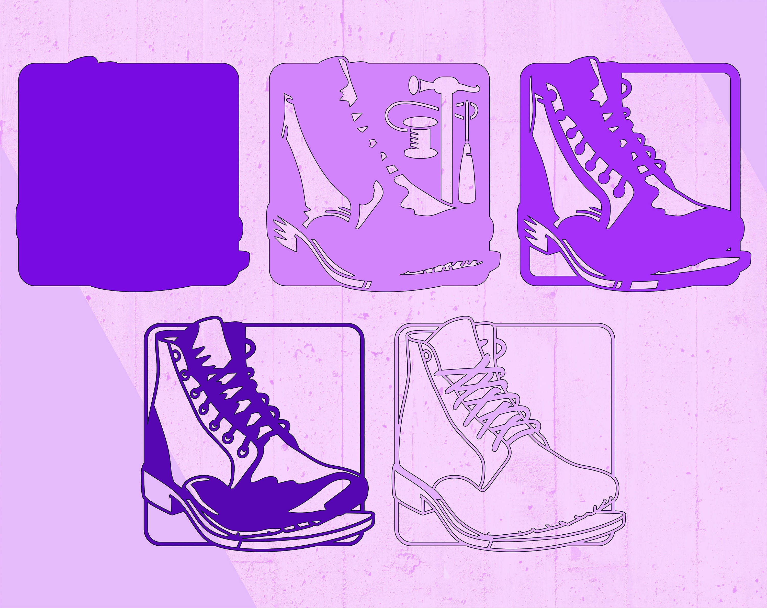 Shoe Repair SVG, Shoemaker SVG, Layered Paper Cutouts, Vector Laser Cut ...