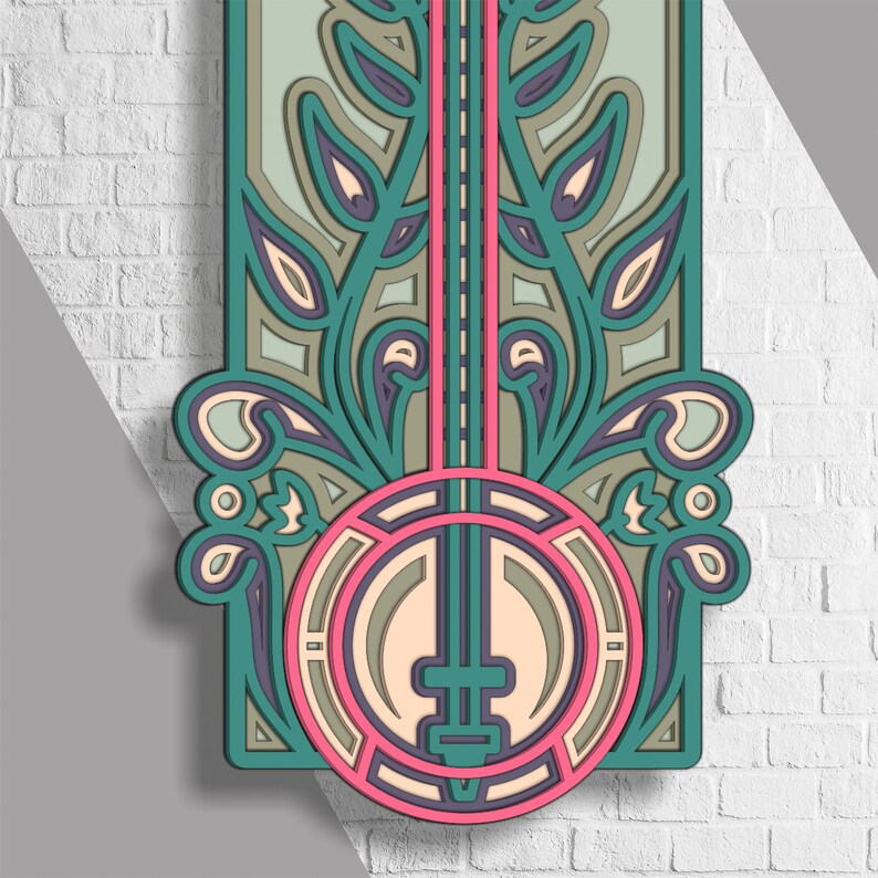 Banjo 3D Layered SVG, Laser Ready Digital Files, Instant Download ...