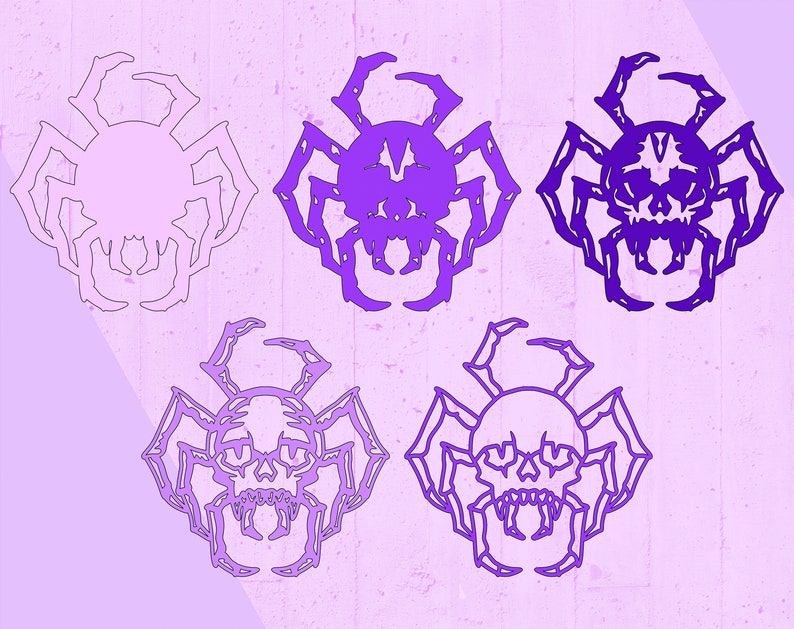 Spider Skull Layered SVG for Cricut, Laser Ready Files, Paper Cutting ...