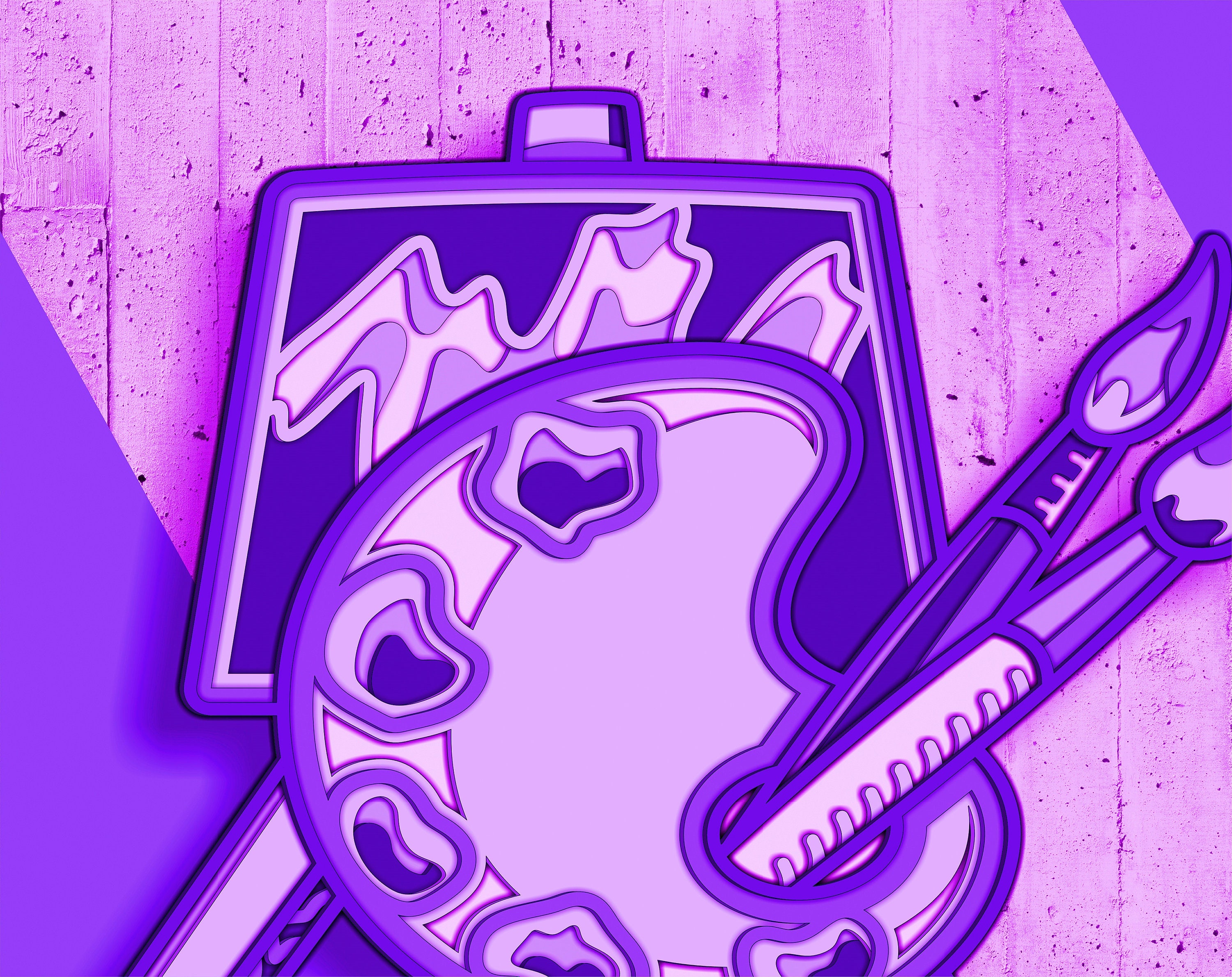 Paint Palette SVG, Art Supplies Png, Artist Svg, Paintbrush Svg, Laser ...