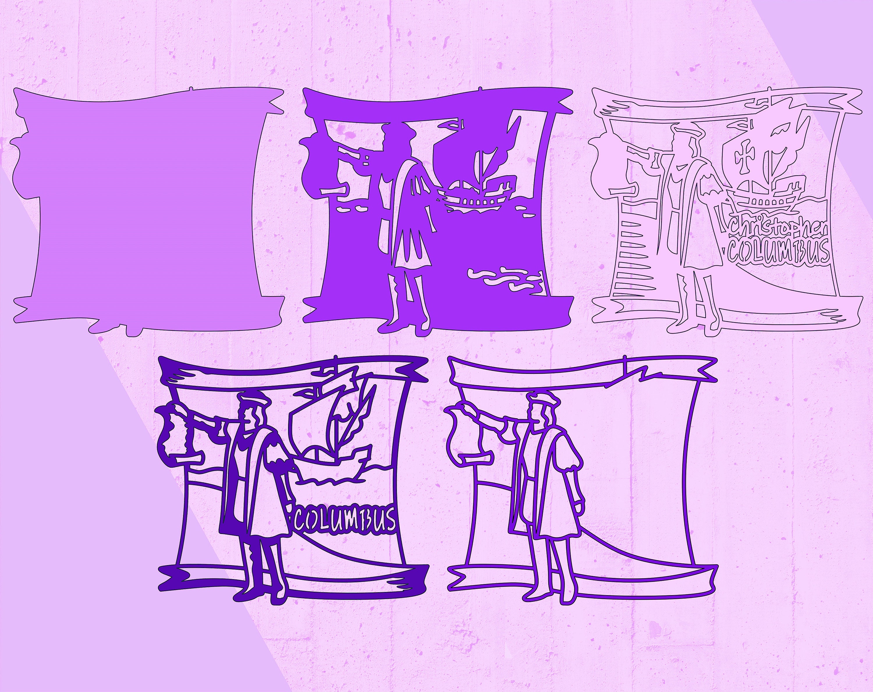 Christopher Columbus SVG, Explorer Png, Santa Maria Ship, Multilayer ...