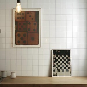 Vintage Abstract Chess Board Art Print: Game Room Decor (digital ...