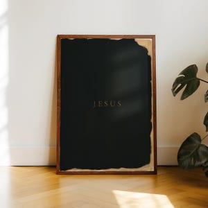 Vintage Jesus Typography Print: Minimalist Christian Wall Art (digital ...