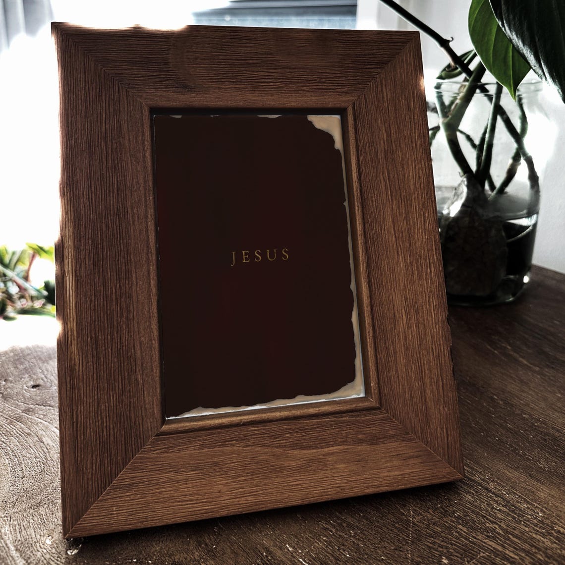 Vintage Jesus Typography Print: Minimalist Christian Wall Art (digital ...