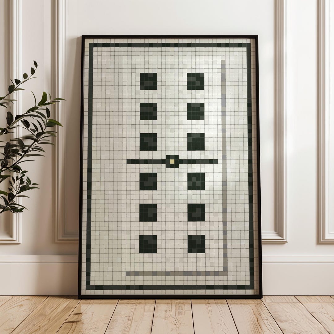 Lámina artística de dominó en mosaico: decoración vintage para sala de ...