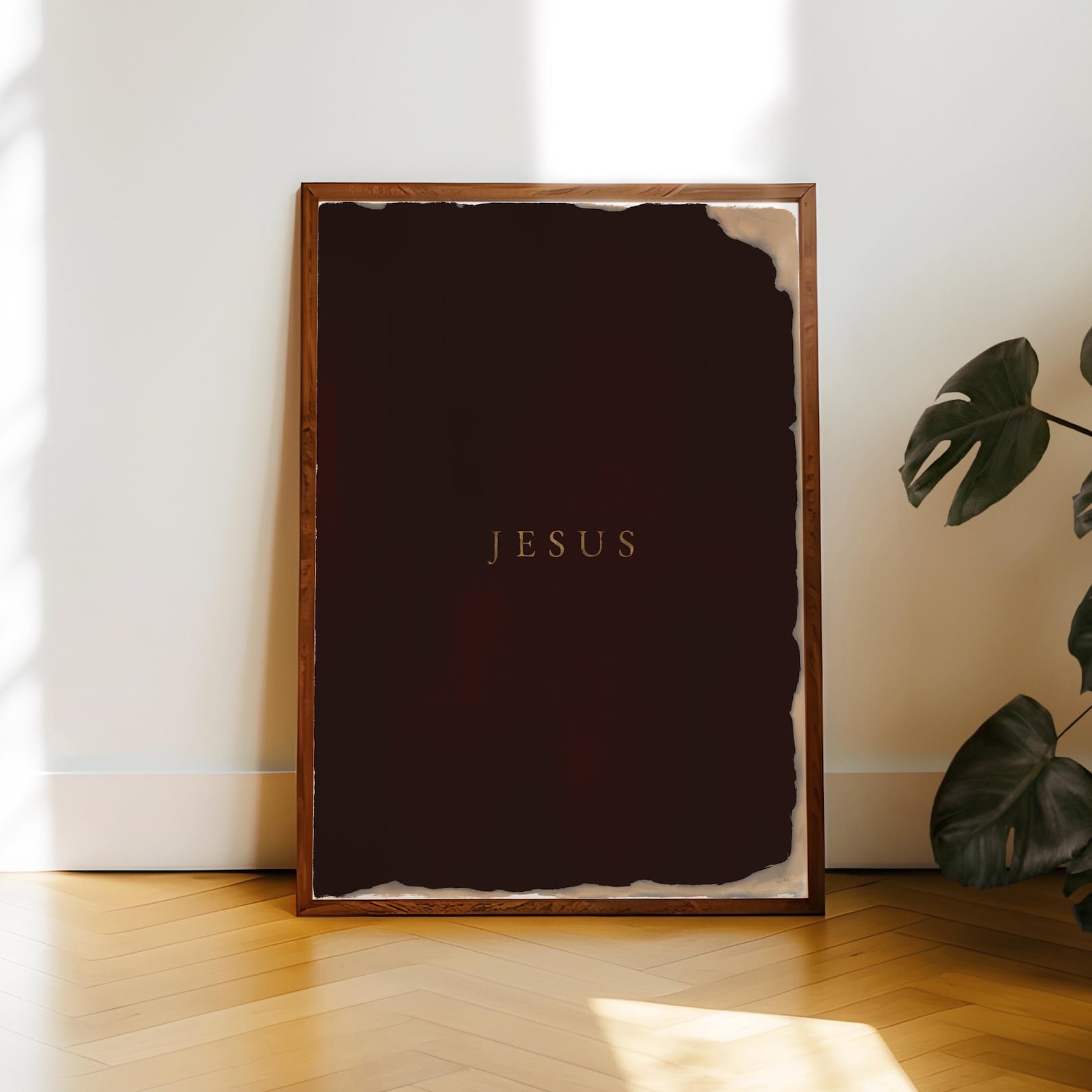 Vintage Jesus Typography Print: Minimalist Christian Wall Art (digital ...
