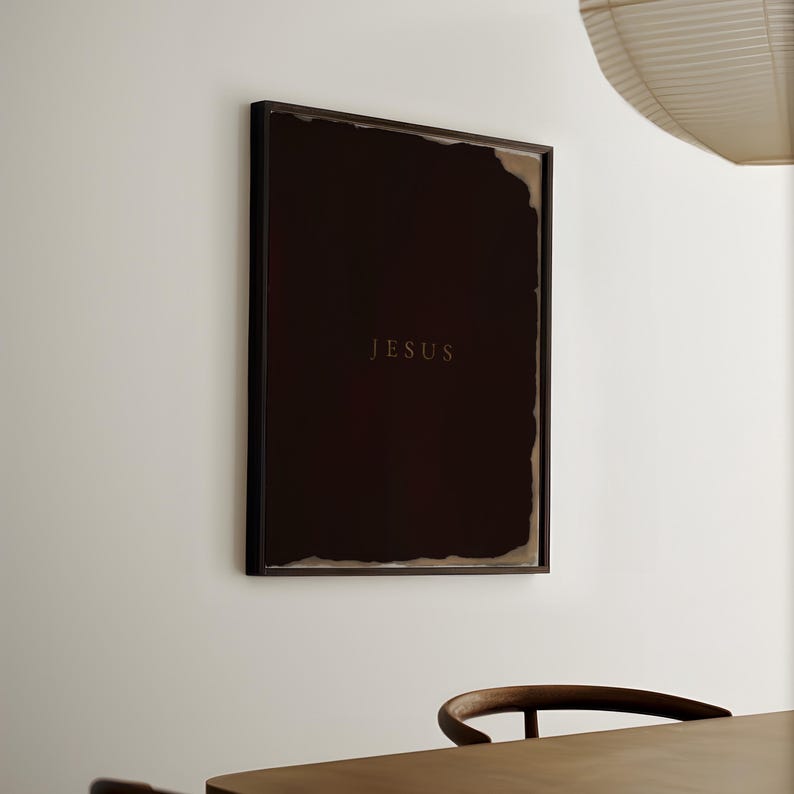 Vintage Jesus Typography Print: Minimalist Christian Wall Art (digital ...