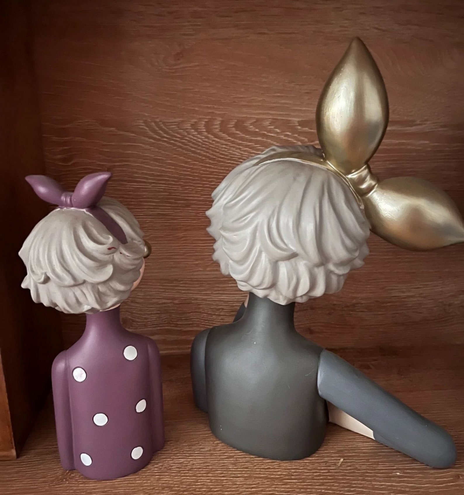 Whimsical Ceramic Figurines - Playful Kiss and Dreamy Rest Charming ...